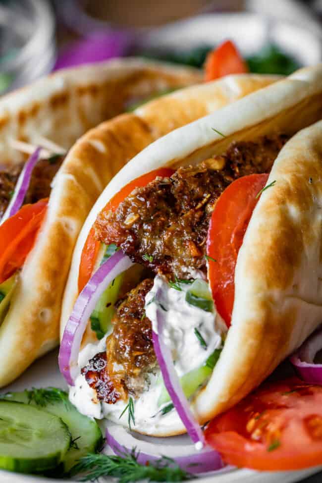 Traditional Greek Lamb Gyros + Tzatziki Sauce - Gringalicious ...
